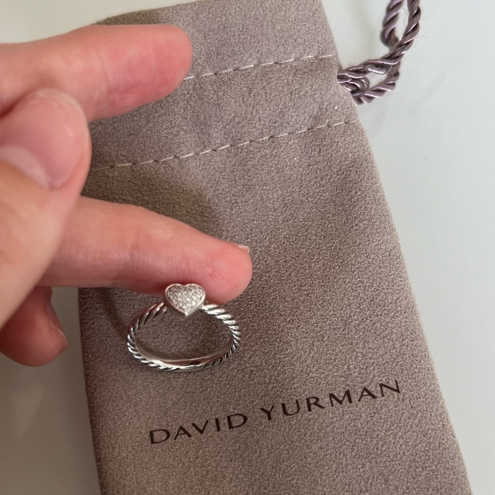 David Yurman Cables Collectibles Heart Stack Ring - Gem